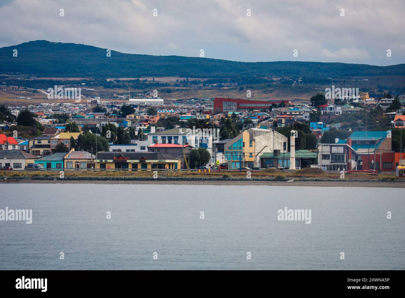 Colorful Buildings near the Punta Arenas Port, Chile Stock Photo - Alamy