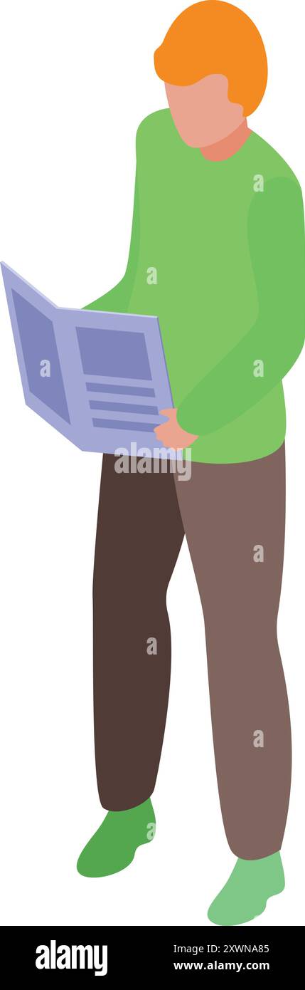 Person reading brochure Cut Out Stock Images & Pictures - Alamy