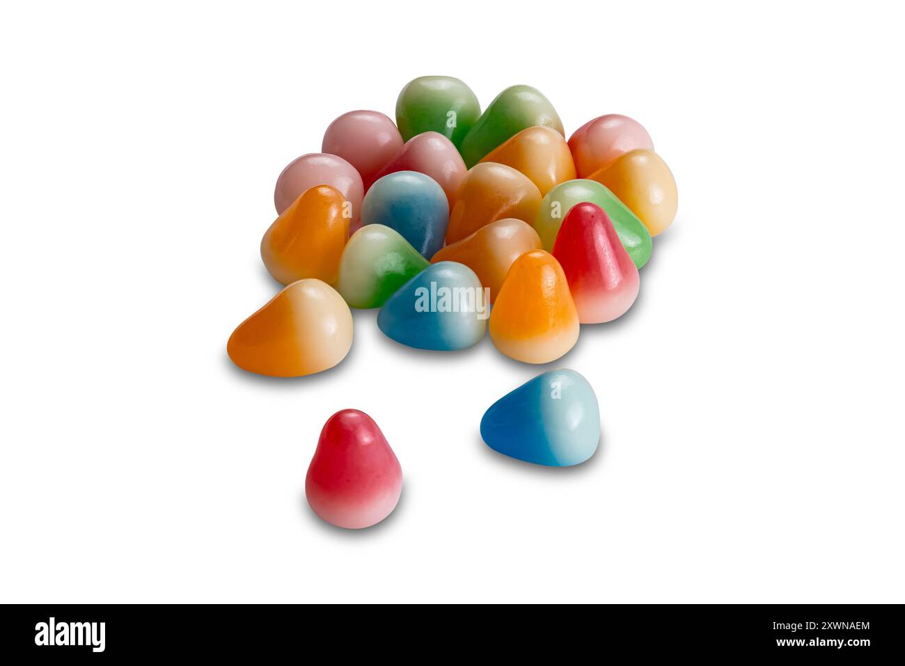 Crispy jelly.. Closeup view of colorful sugar coated crispy jelly ...