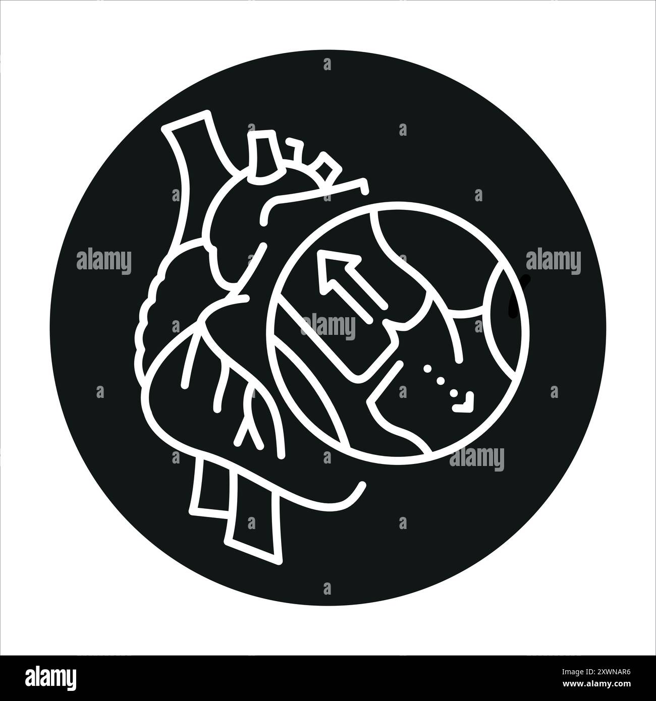 Aortic regurgitation line black icon. Sign for web page, mobile app ...