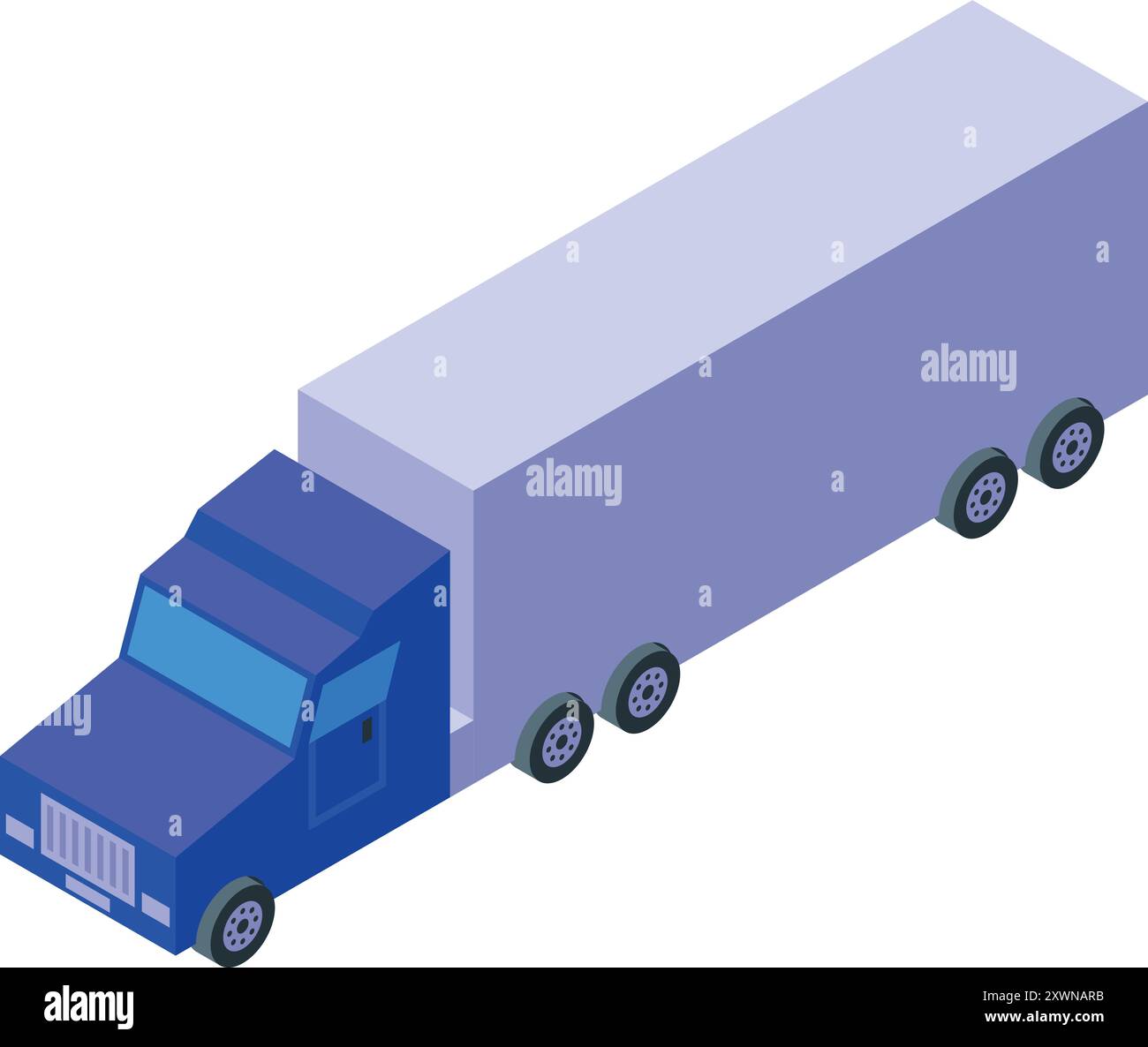 Isometric view lorry truck Cut Out Stock Images & Pictures - Alamy