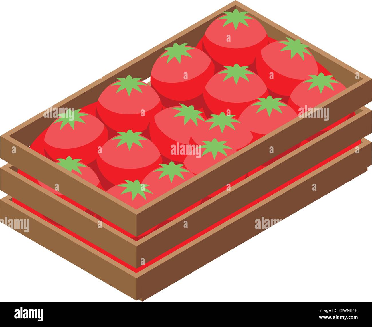 Box ripe tomatoes ready market Cut Out Stock Images & Pictures - Alamy