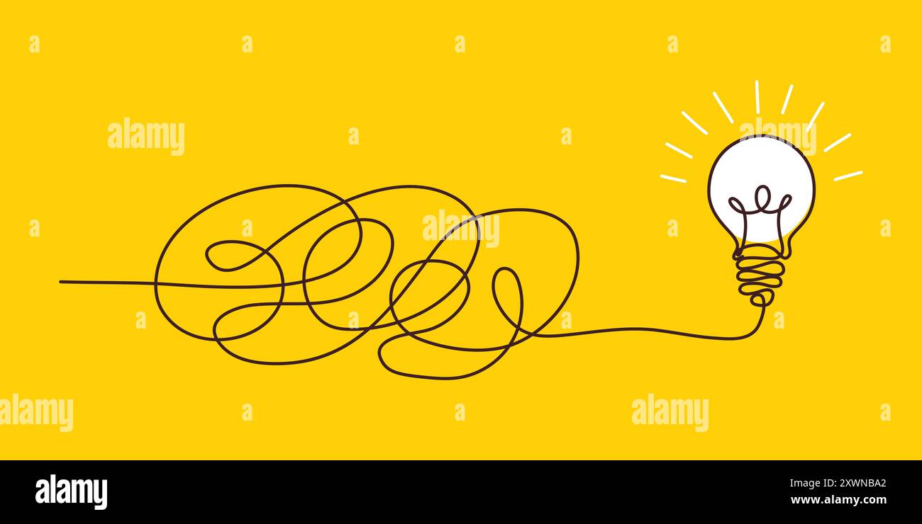 Confusion clarity or path concept idea with lightbulbs. Journey of ...