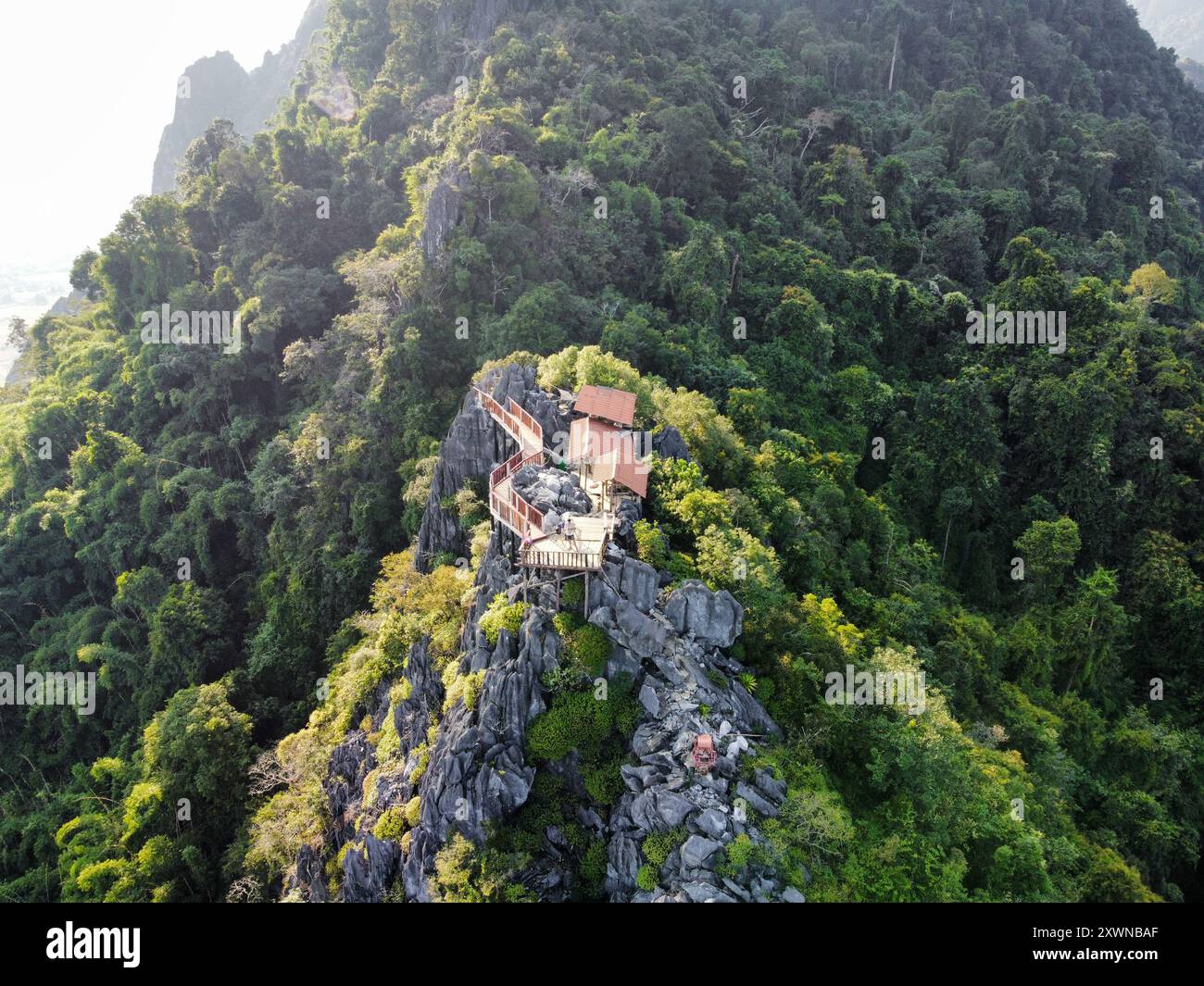 Aerial view of the Pha Ngern viewpoint in Vang Vieng Stock Photo - Alamy