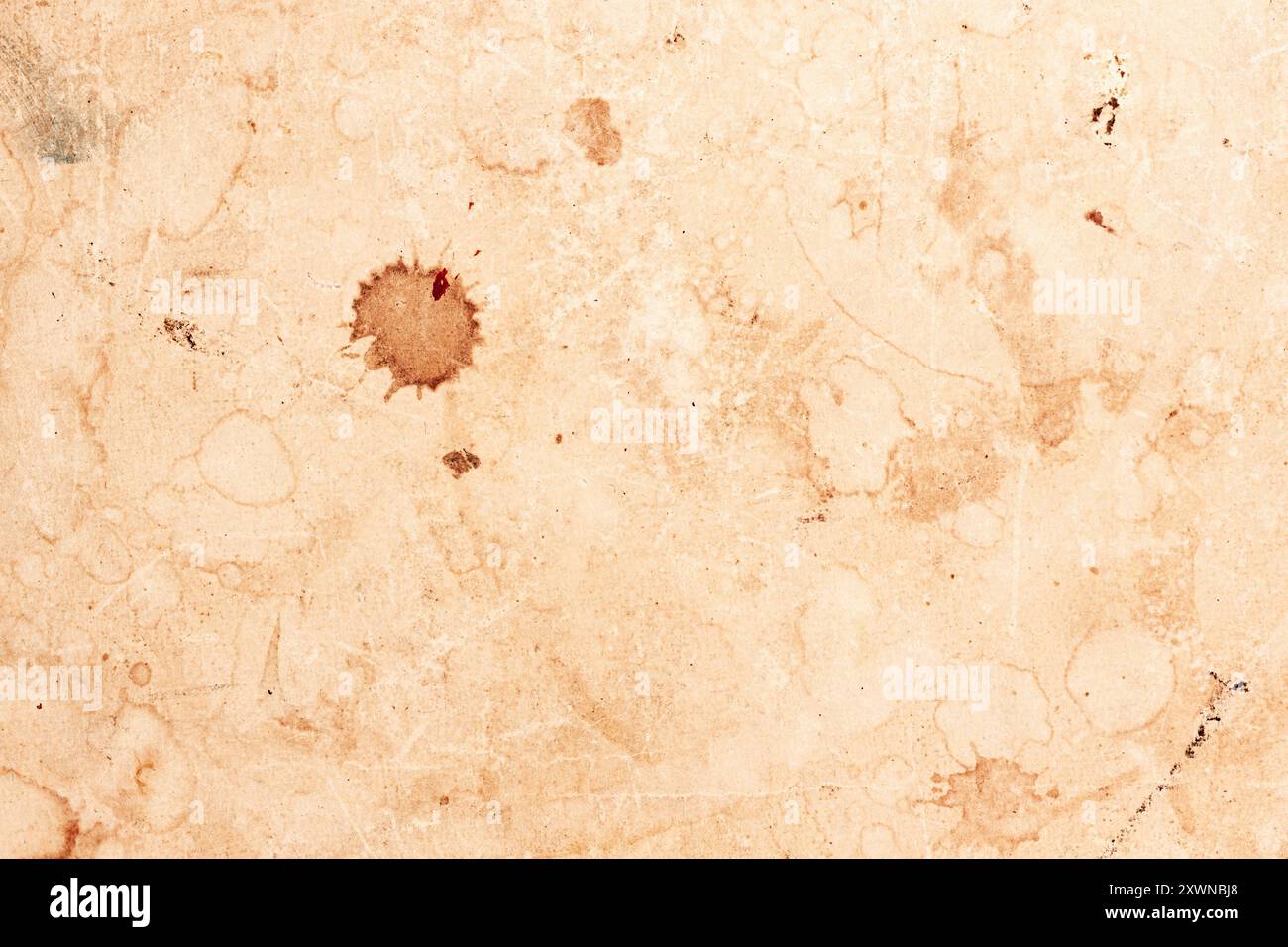 Aged, stained paper texture with various marks and spots, vintage ...