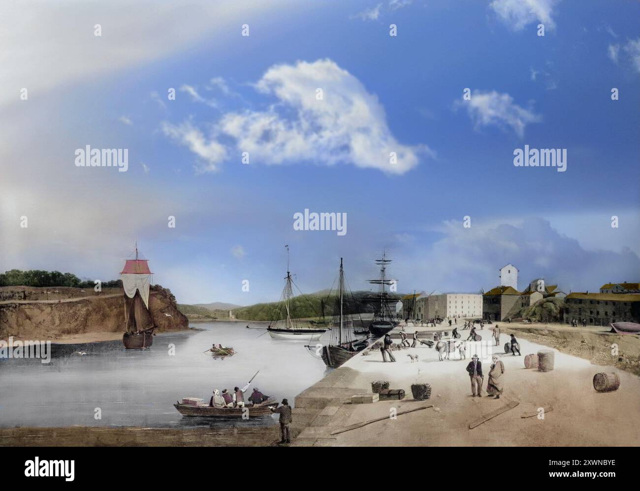 19th century boat painting river hi-res stock photography and images ...