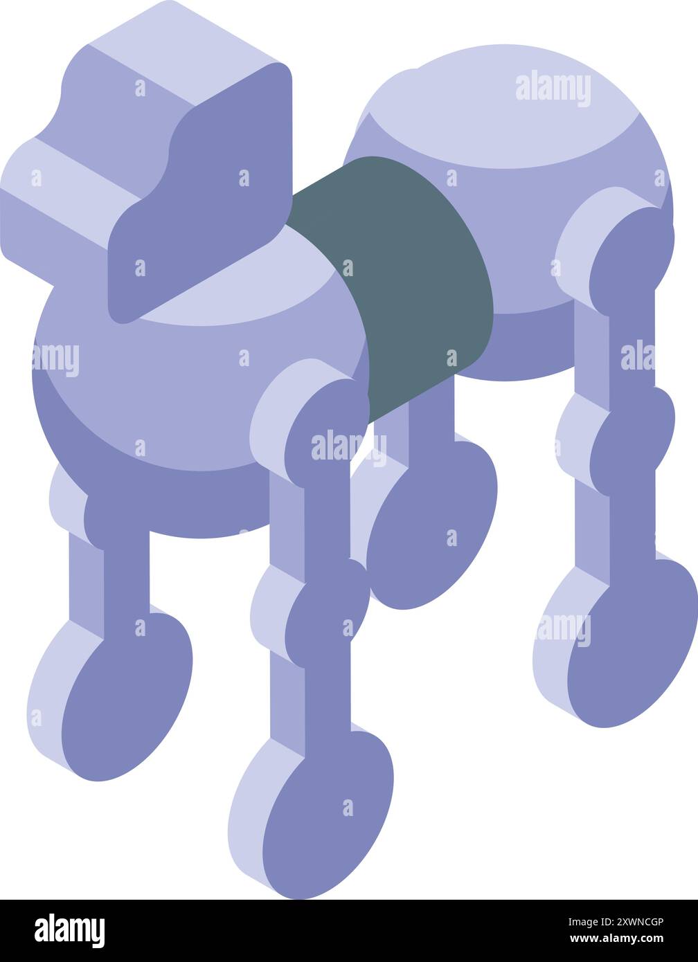 Robot dog walking on six legs designed with a modern aesthetic Stock ...