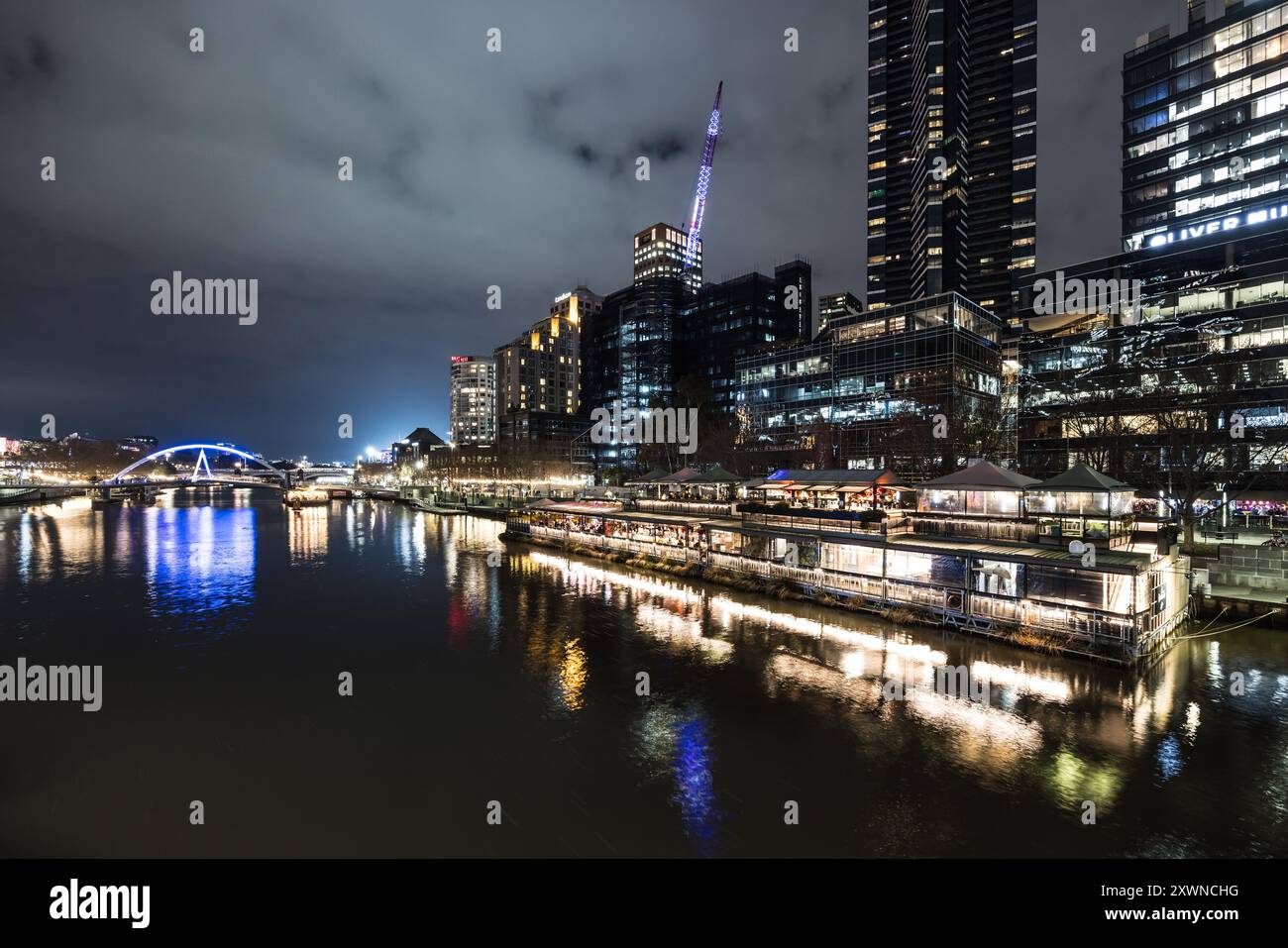 Melbourne CBD Night View in Australia Stock Photo - Alamy