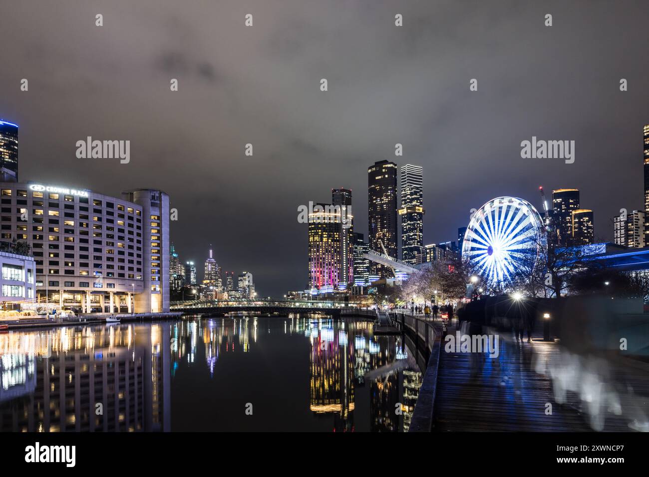Melbourne CBD Night View in Australia Stock Photo - Alamy