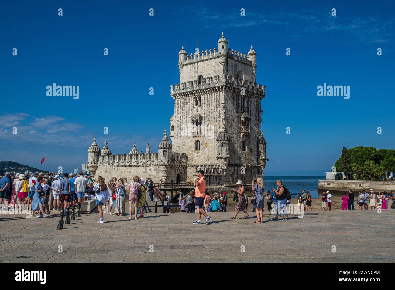 Belem, the suburb of Lisbon lying on the Tagus River, famous for its ...