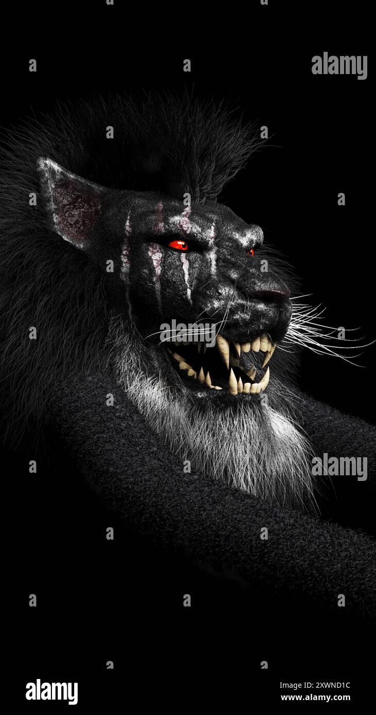 a Tyrant King Black Lion Beast, he's a Scarred, Angry, Furry, Blood ...