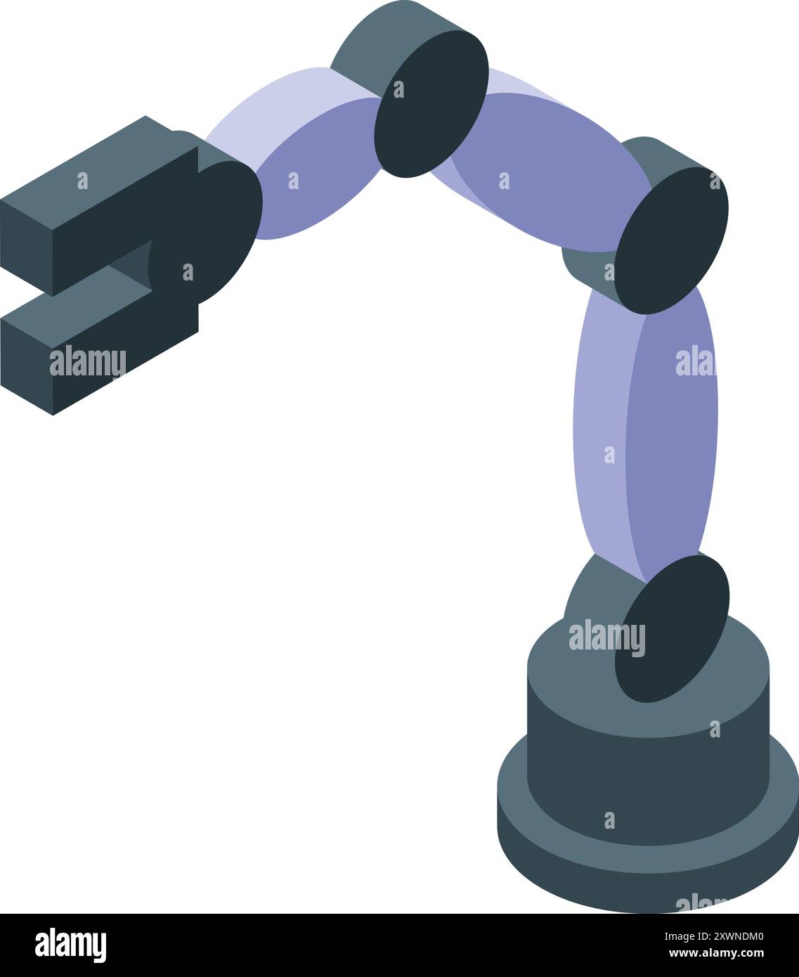 Industrial robotic arm is picking up an object in this isometric icon Stock Vector Image & Art ...