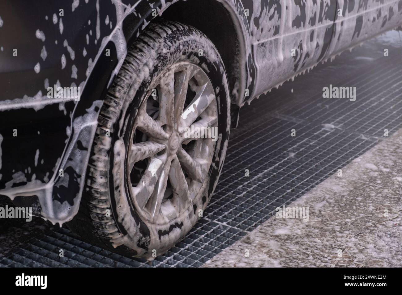 SUV Being Washed at Car Wash Stock Photo - Alamy