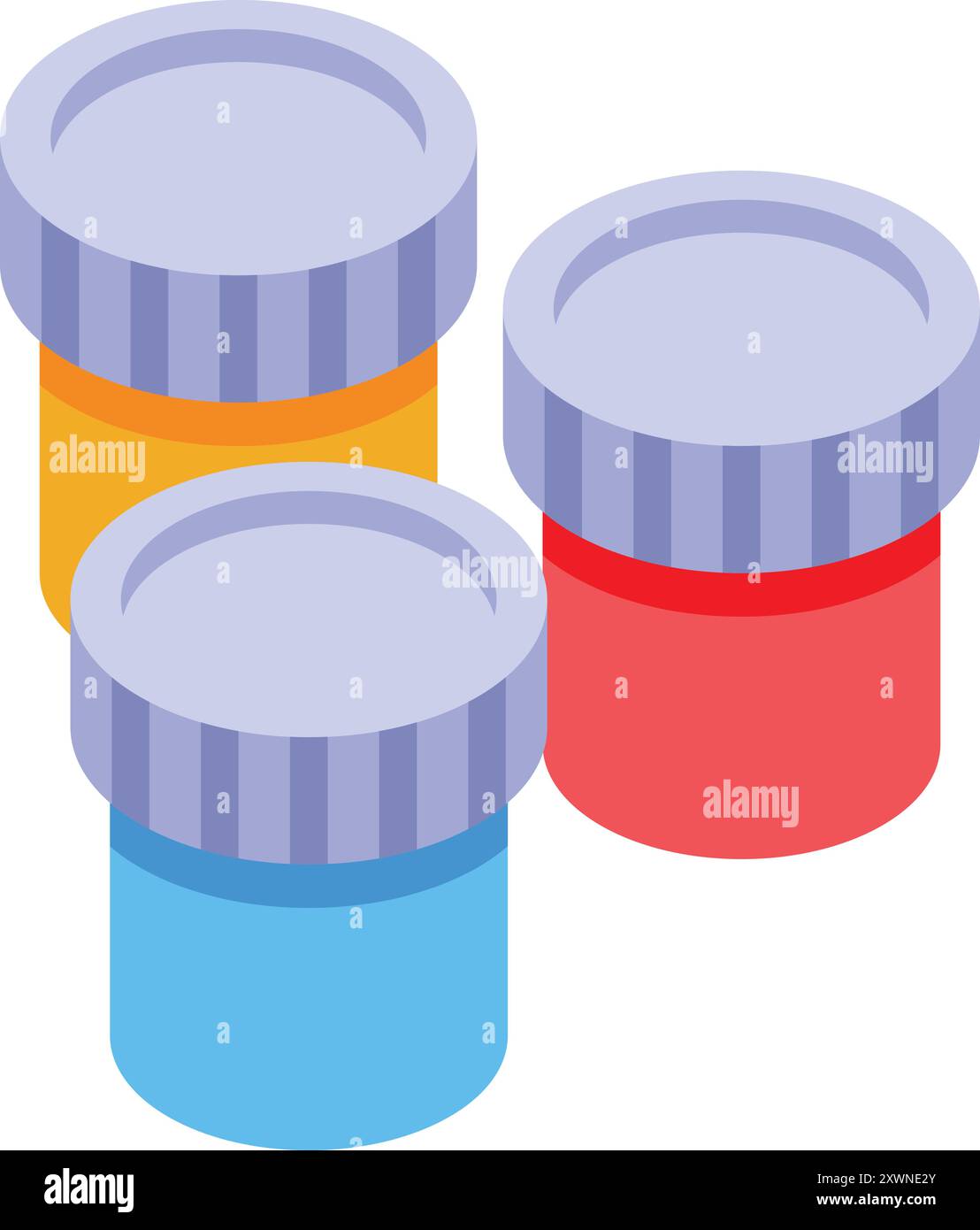 Child pot blue paint isolated Stock Vector Images - Alamy