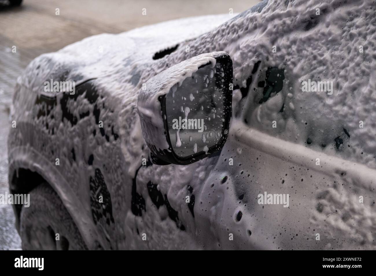 SUV Being Washed at Car Wash Stock Photo - Alamy