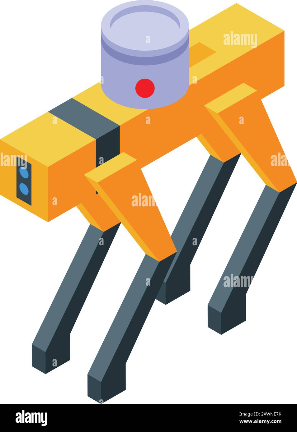 Modern robot dog with sensors walking, artificial intelligence Stock ...