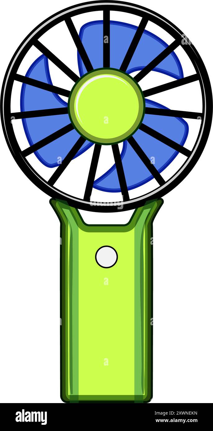 bladeless hand electric fan cartoon vector illustration Stock Vector ...