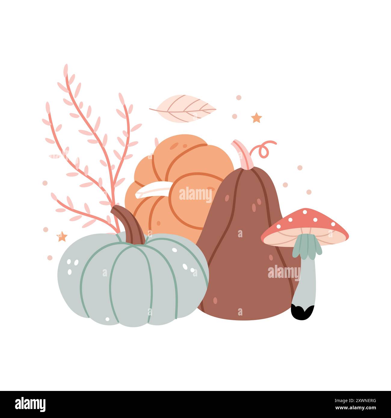 Fall floral clip art Cut Out Stock Images & Pictures - Alamy