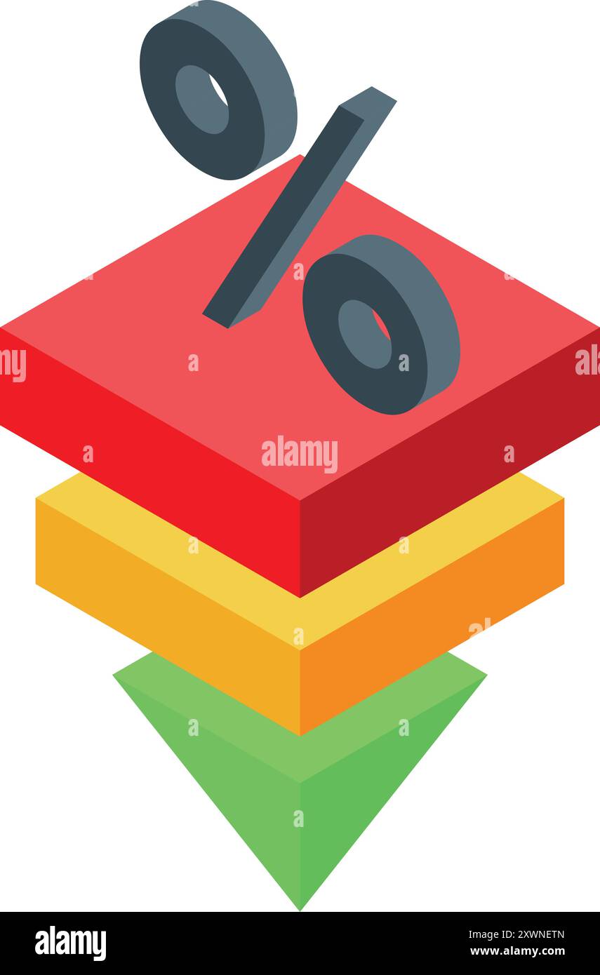 Percentage decrease growth 3d Stock Vector Images - Alamy