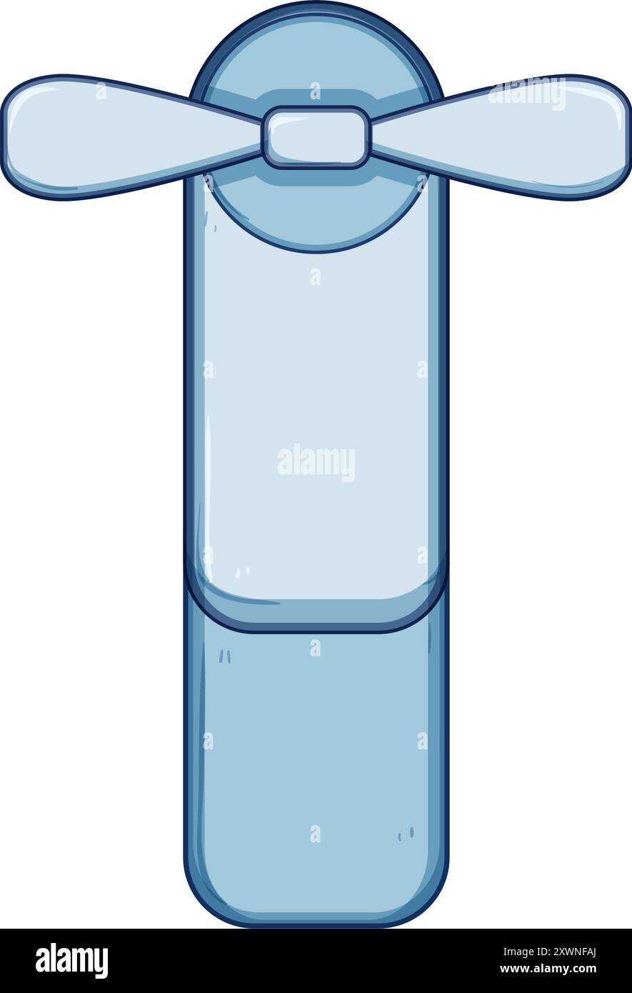 adjustable hand electric fan cartoon vector illustration Stock Vector ...