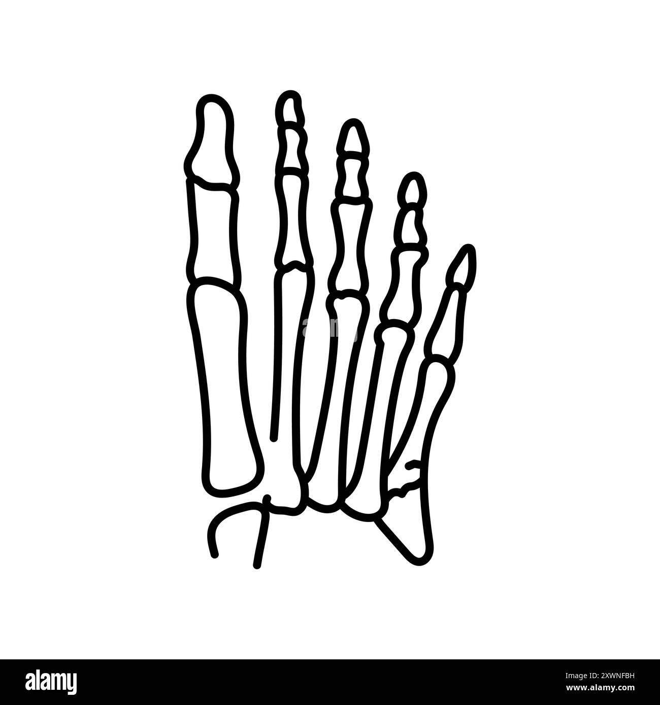 Foot fracture line black icon. Sign for web page, mobile app, button ...