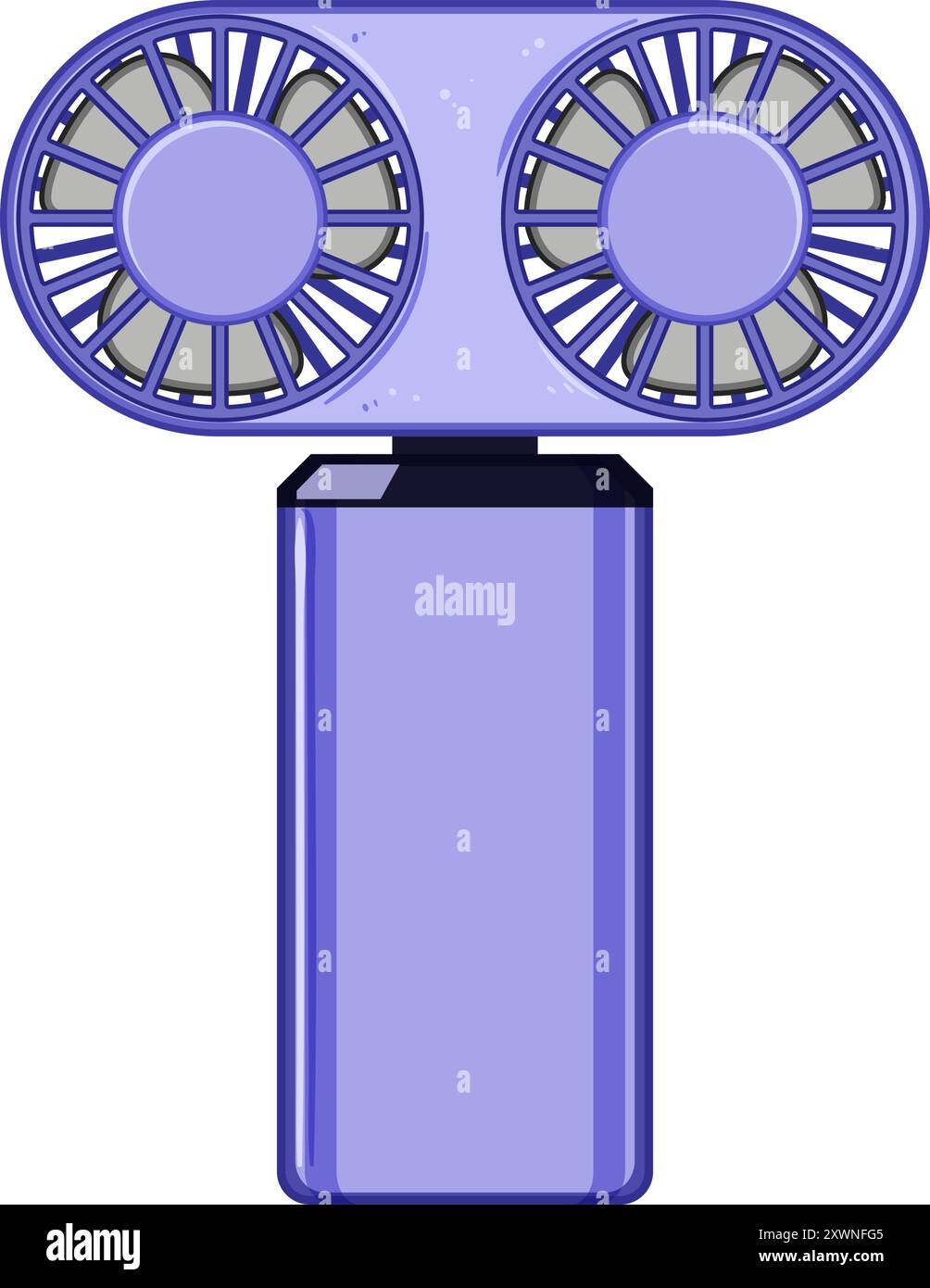 lightweight hand electric fan cartoon vector illustration Stock Vector ...