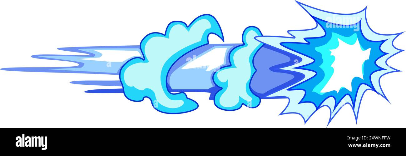 energy laser gun beam cartoon vector illustration Stock Vector Image ...