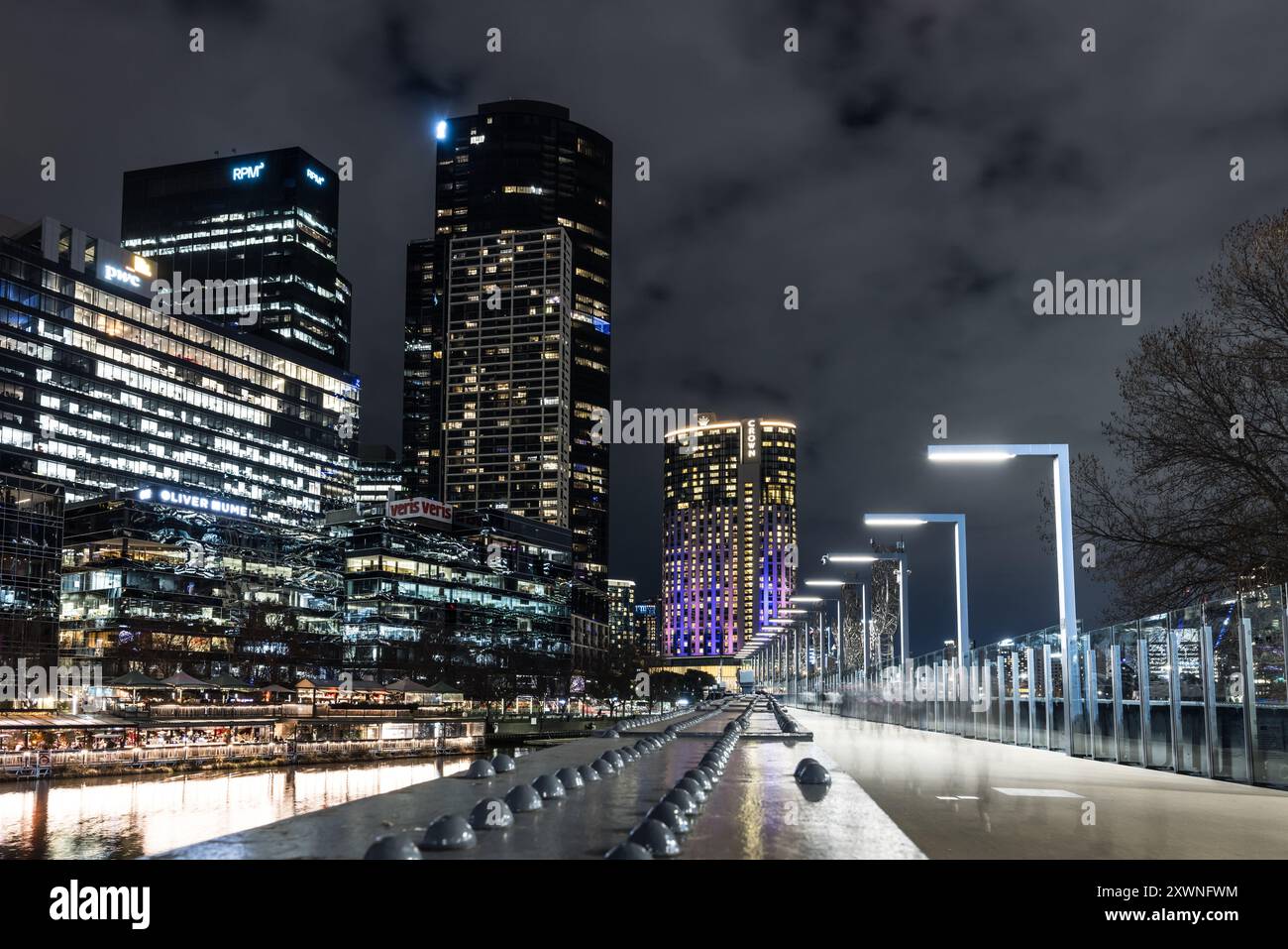 Melbourne CBD Night View in Australia Stock Photo - Alamy
