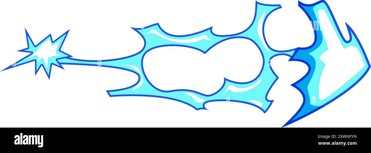 plasma laser gun beam cartoon vector illustration Stock Vector Image ...