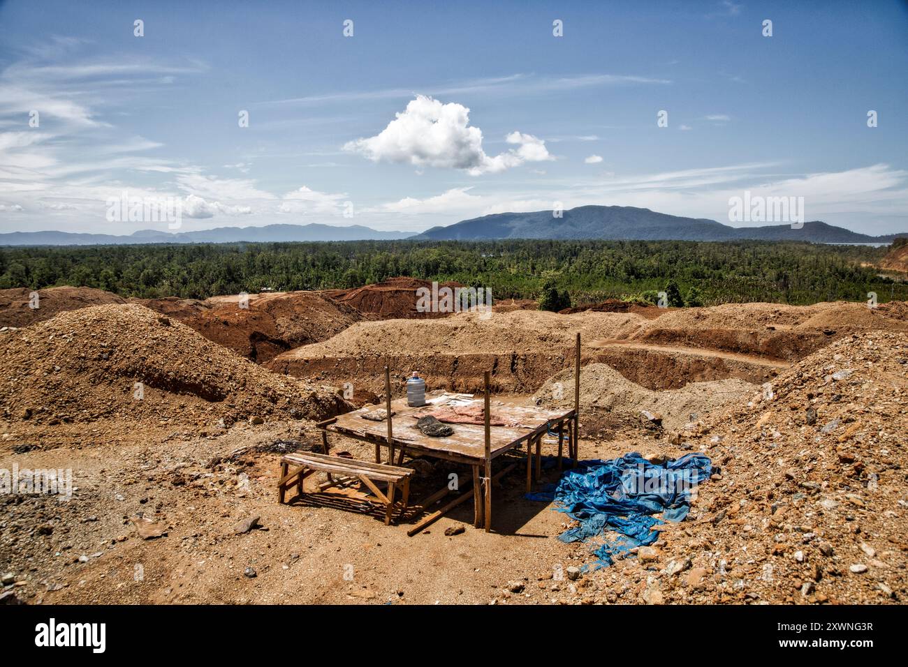 Nickel extraction, Mining in Labengki, Sulawesi, Indonesia, Asia Stock ...