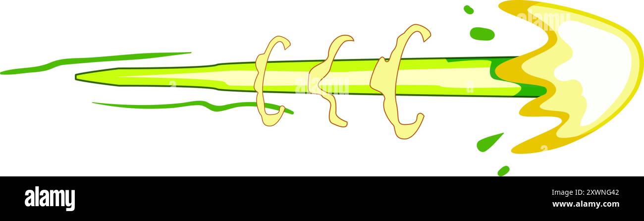 Single Laser Beam Cartoon