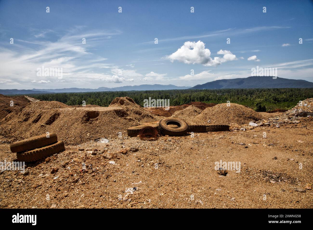 Nickel extraction, Mining in Labengki, Sulawesi, Indonesia, Asia Stock ...