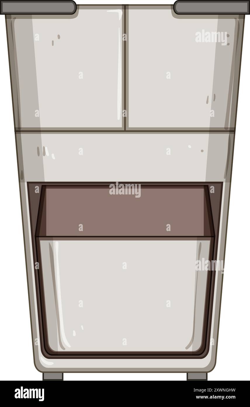 durable laundry basket plastic cartoon vector illustration Stock Vector ...