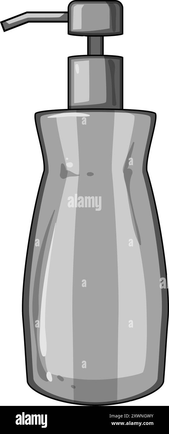 bathroom liquid soap dispenser cartoon vector illustration Stock Vector ...