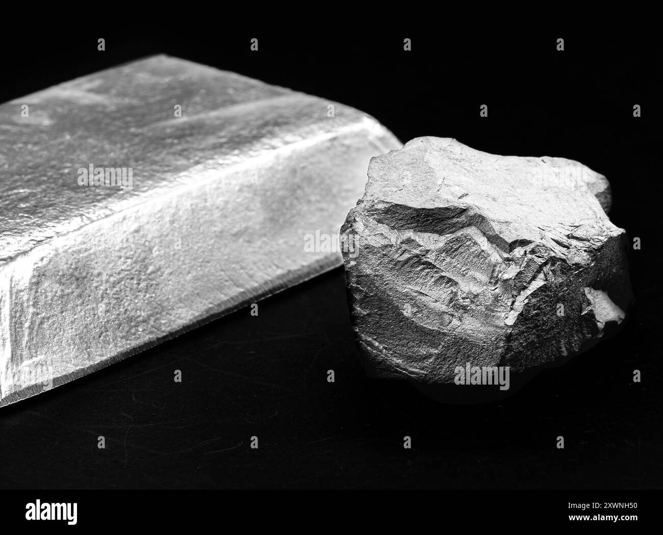 Tin ingot ore metal hi-res stock photography and images - Alamy