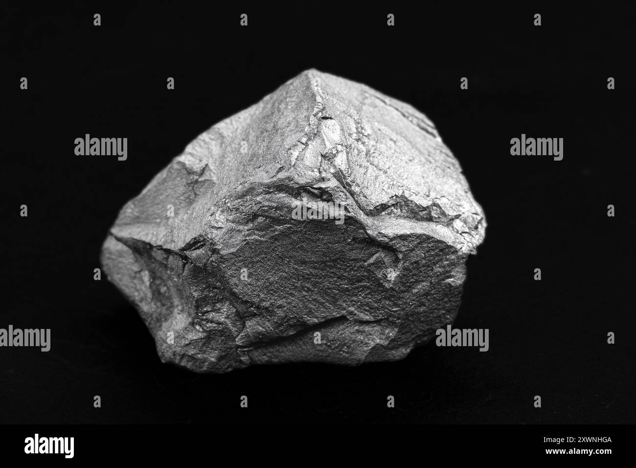 Iron ore on isolated black background, metal used in metallurgical ...
