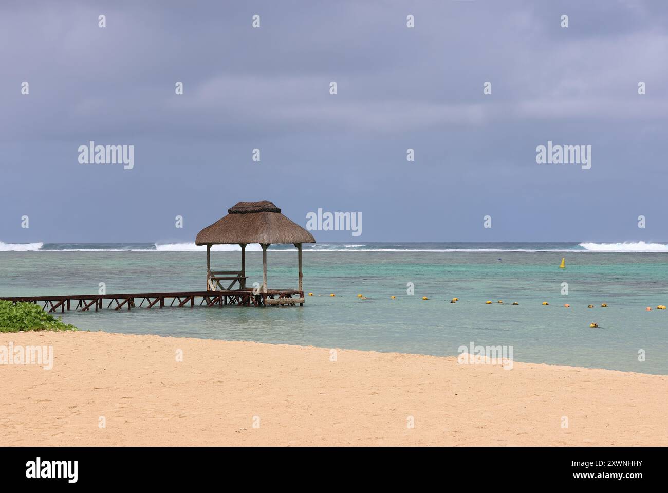Wooden Beach Jetty in the Sea Stock Photo - Alamy