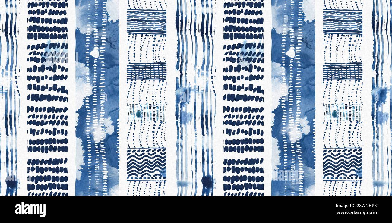 Modern blue white irregular beach stripe border for summer doodle ...