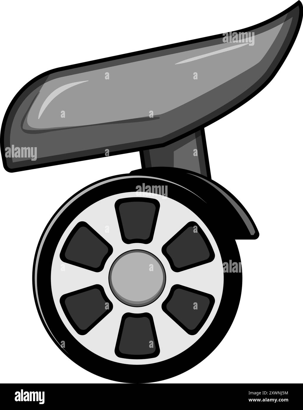 swivel luggage wheels cartoon vector illustration Stock Vector Image ...