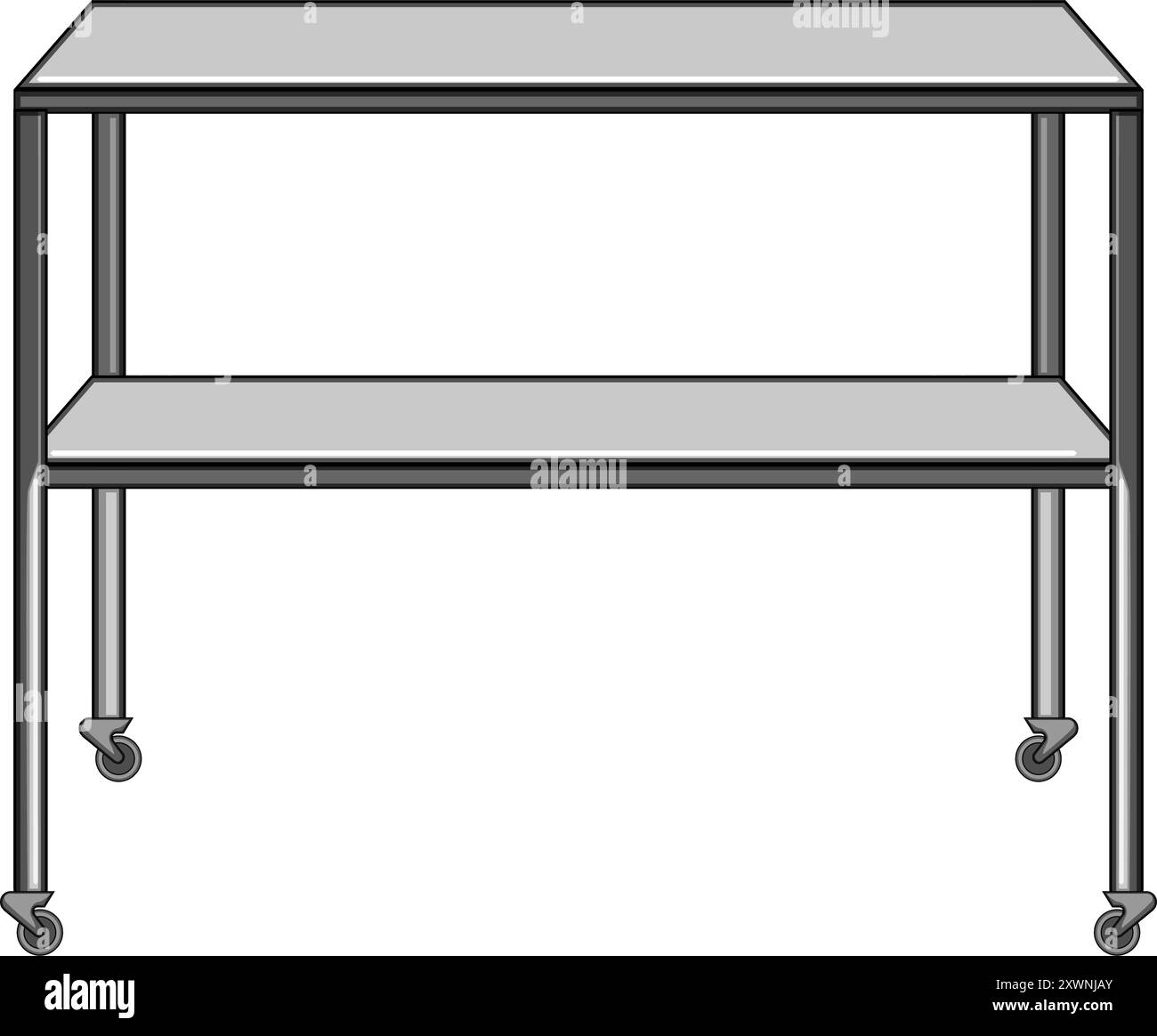 industrial metal table cartoon vector illustration Stock Vector Image ...