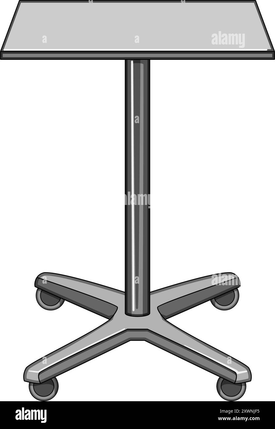 modern metal table cartoon vector illustration Stock Vector Image & Art ...