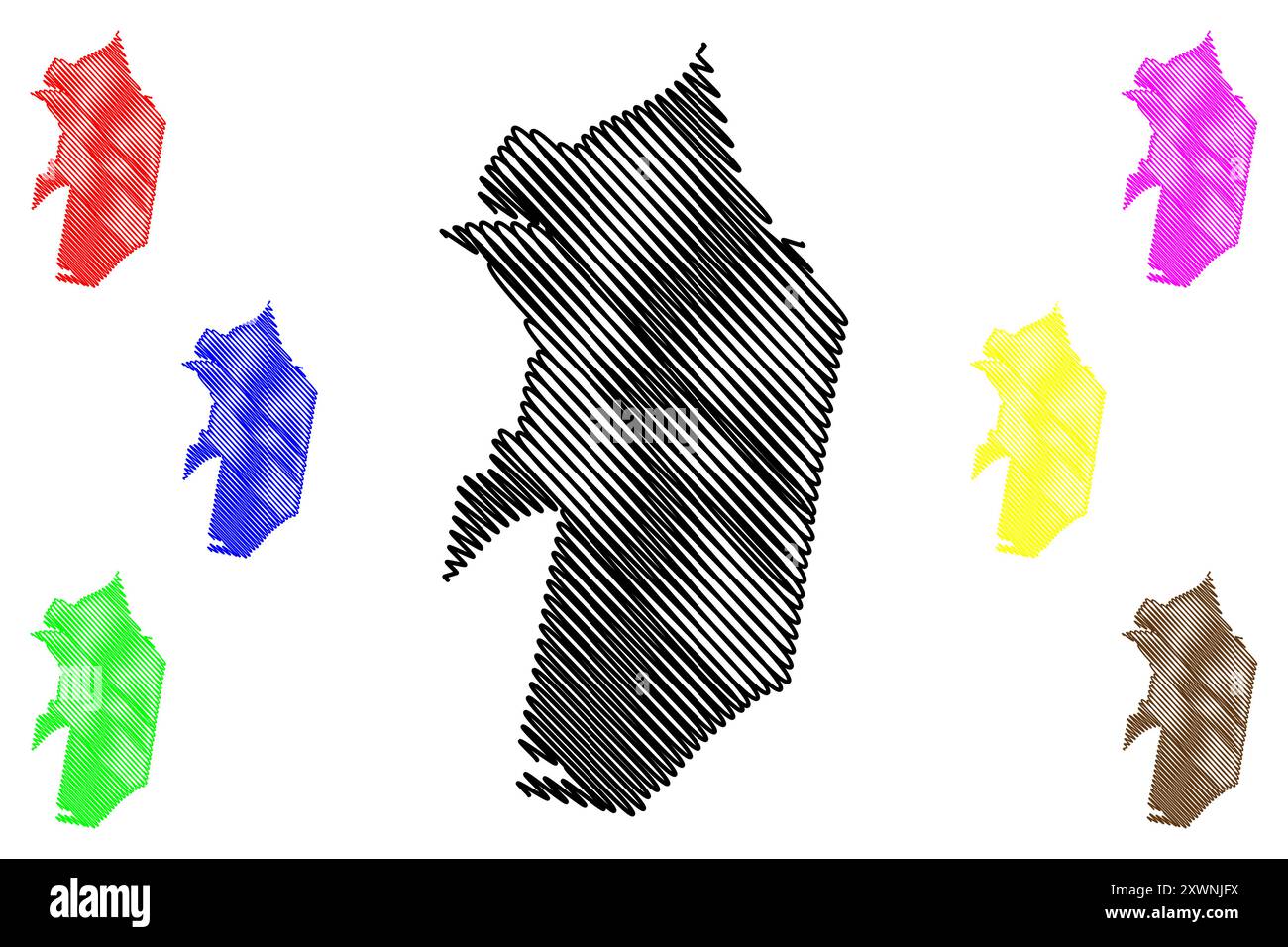 Strathfield silhouette map hi-res stock photography and images - Alamy