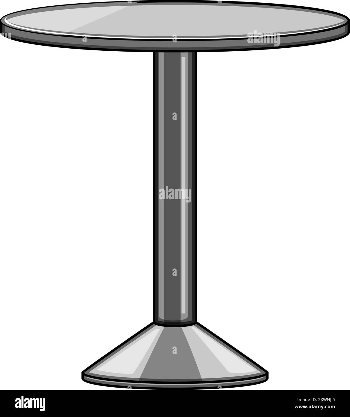 Metal industrial kitchen table Cut Out Stock Images & Pictures - Alamy