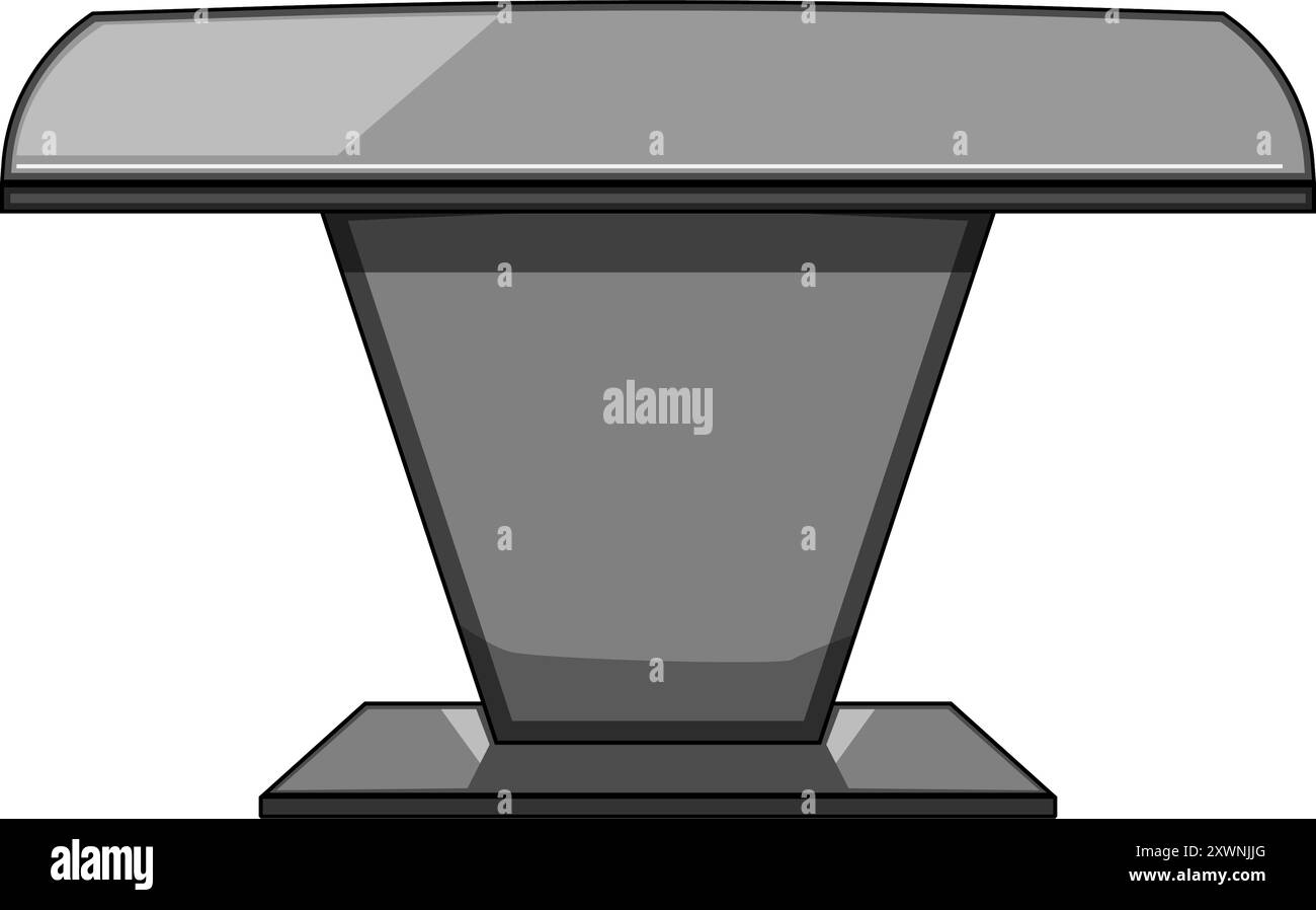 durable metal table cartoon vector illustration Stock Vector Image ...