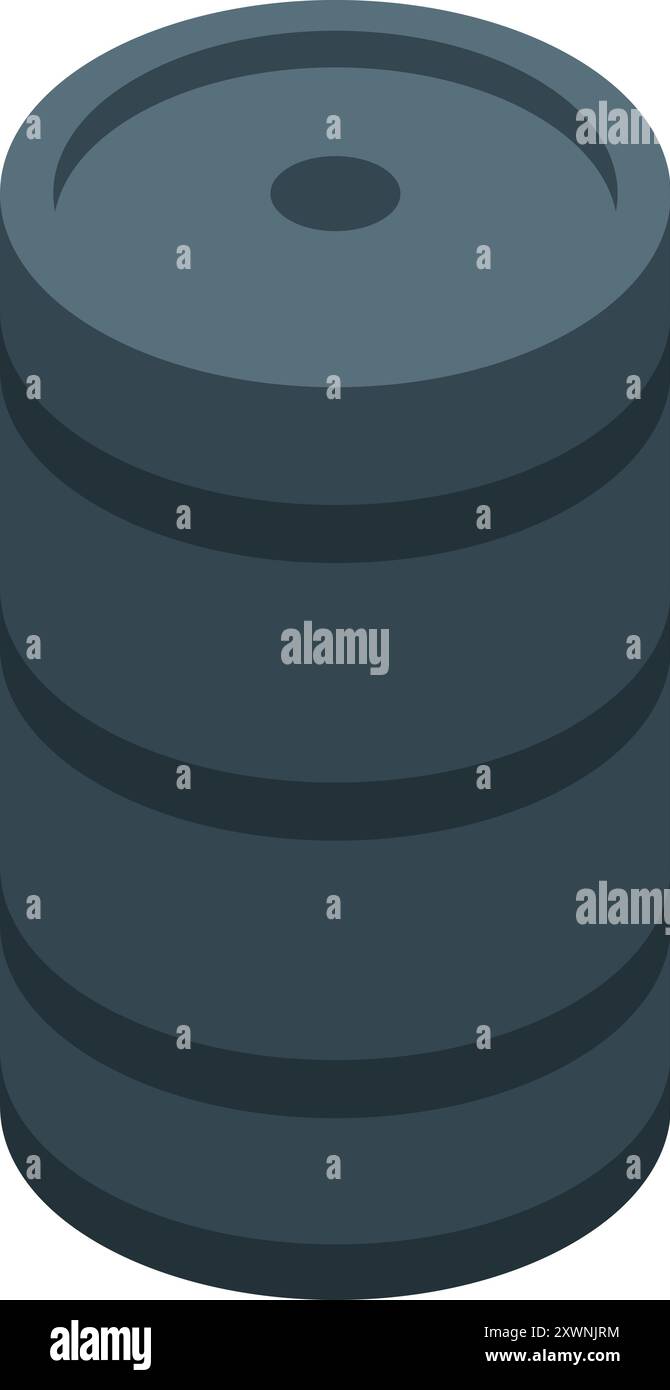 Isometric chemical barrel with toxic waste, dangerous products Stock ...
