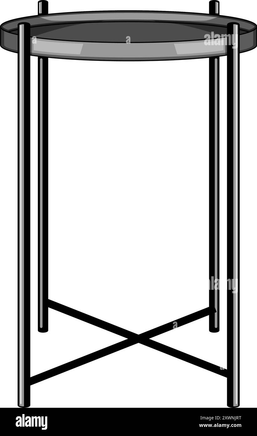 Metal industrial kitchen table Cut Out Stock Images & Pictures - Alamy