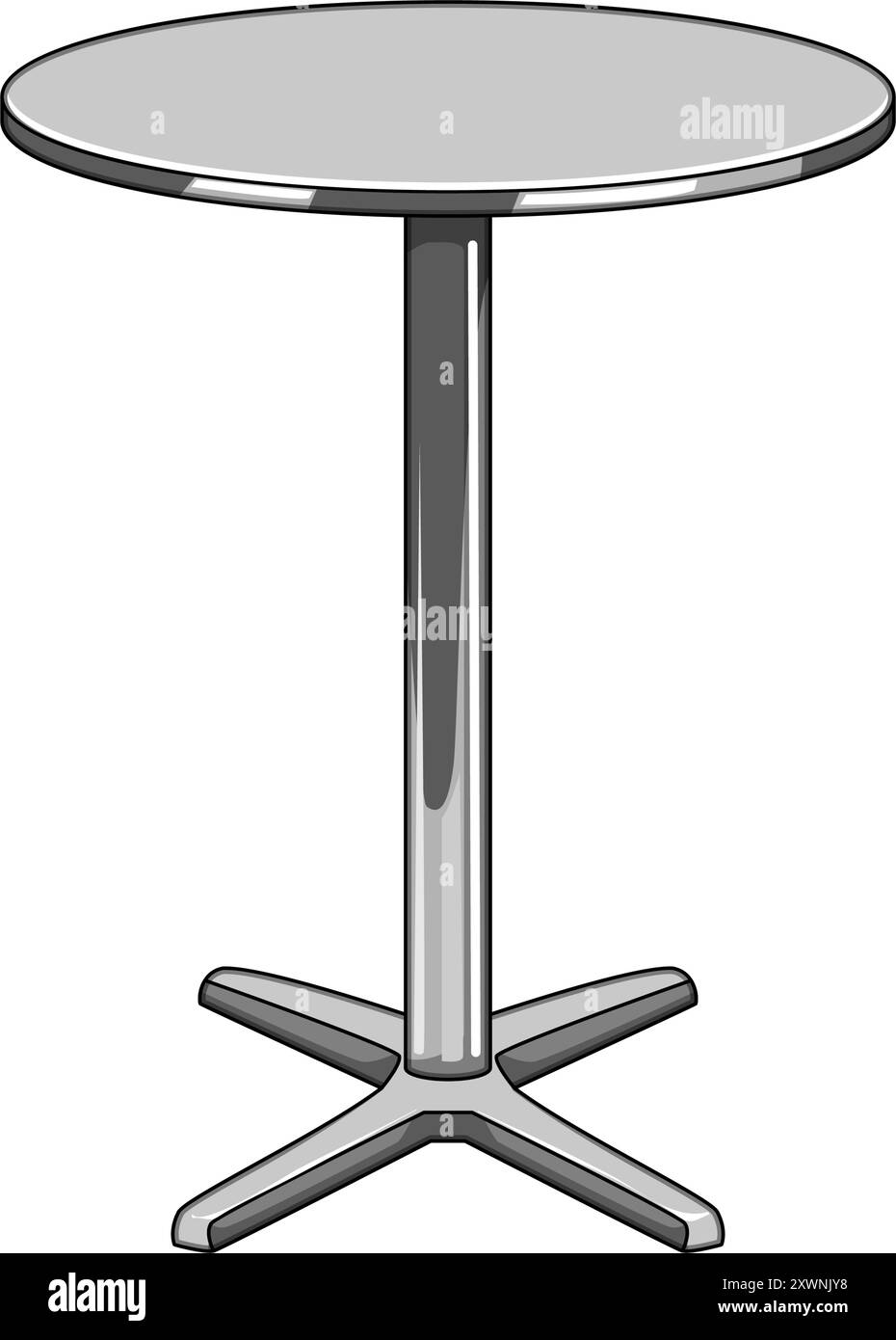 decor metal table cartoon vector illustration Stock Vector Image & Art ...