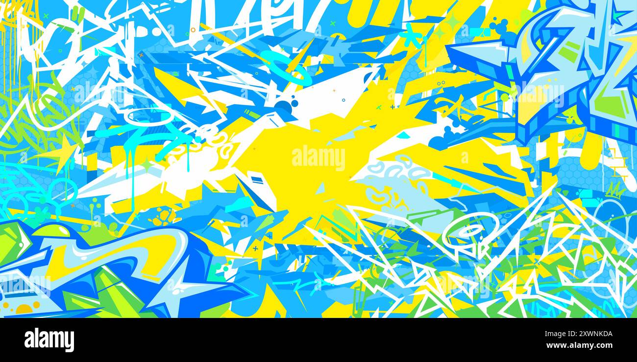 Trendy Abstract Hip Hop Urban Street Art Graffiti Style Vector ...