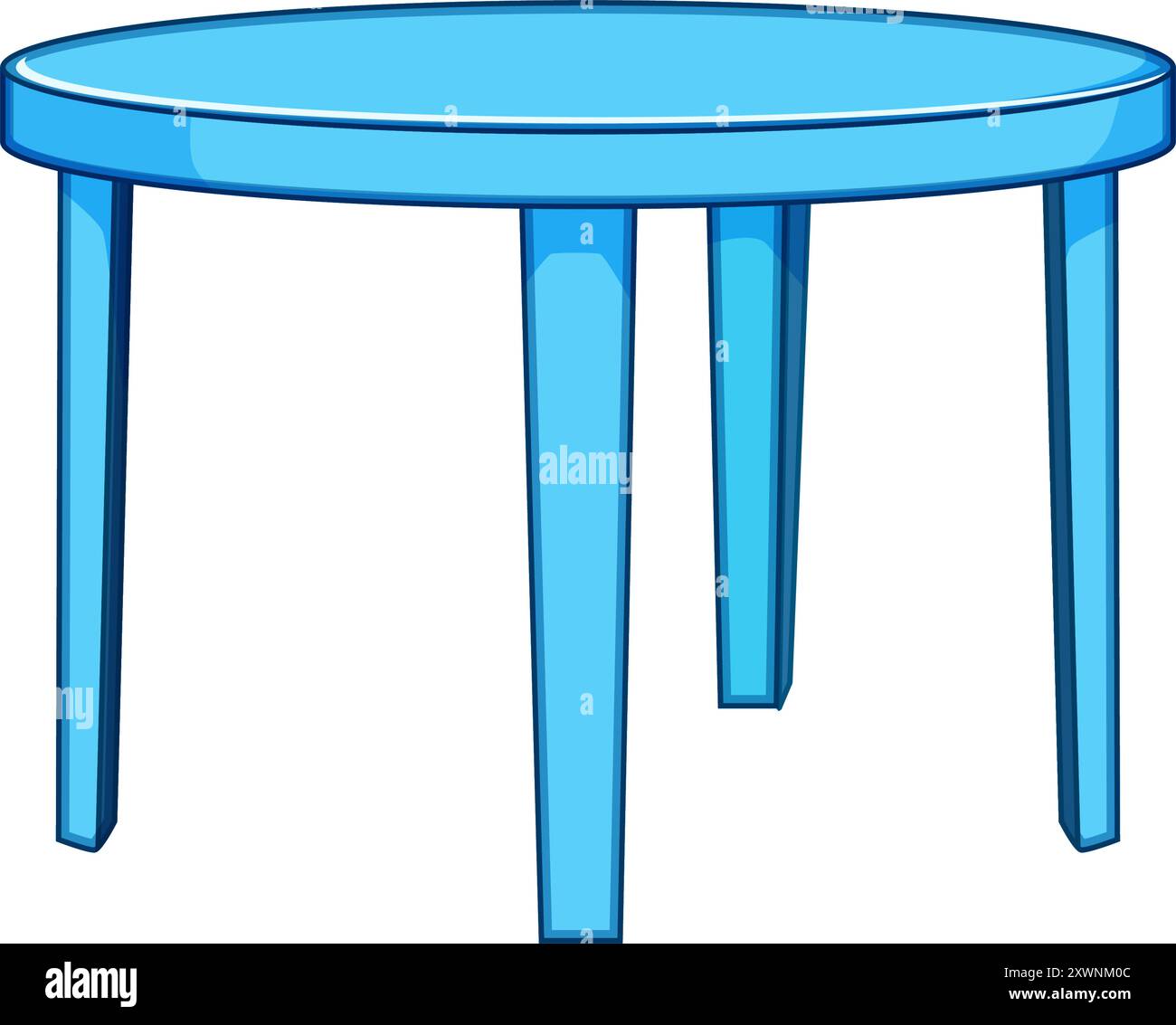 foldable plastic table cartoon vector illustration Stock Vector Image ...