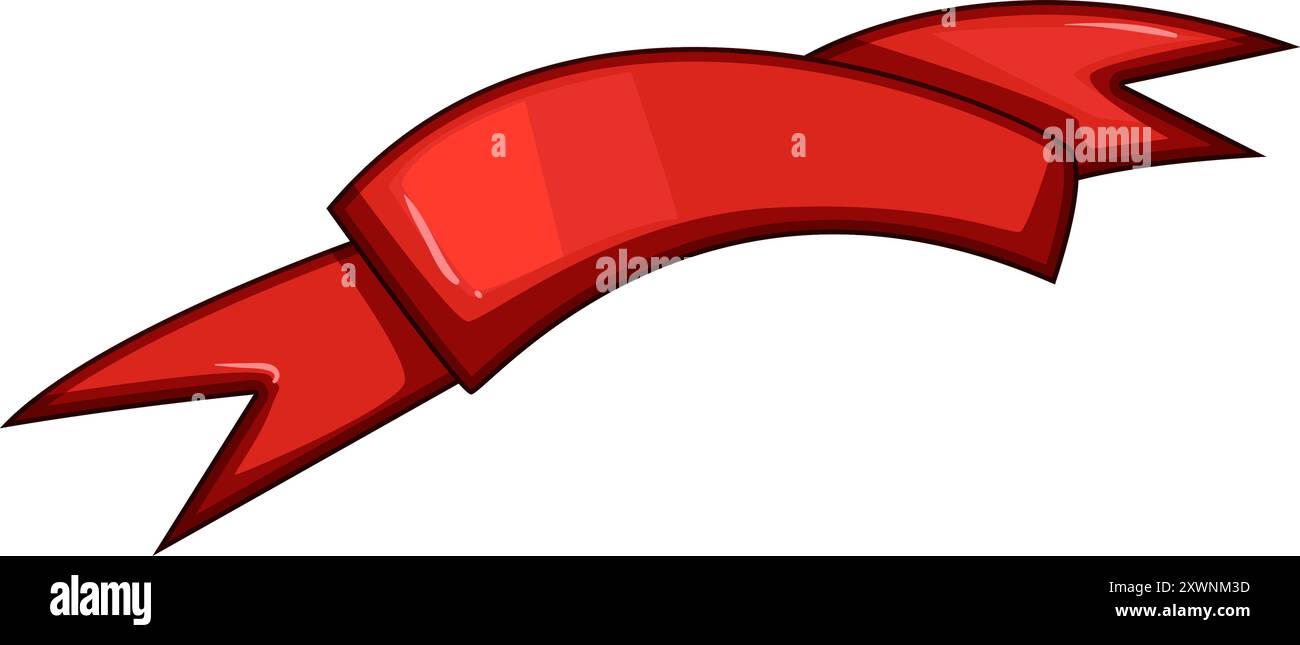 prevention red ribbon retro cartoon vector illustration Stock Vector ...